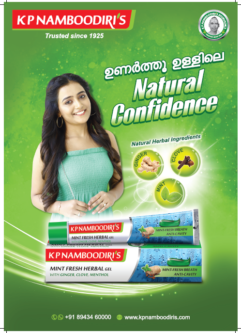 Mint Fresh Herbal Gel Toothpaste (80gm) - Red | K P Namboodiri's